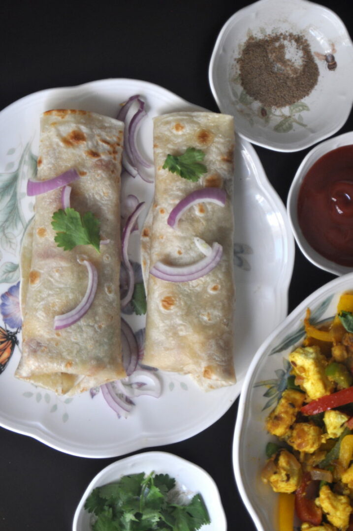 Paneer Tortilla Wrap | Veg Paneer Roll - Culinary Shades