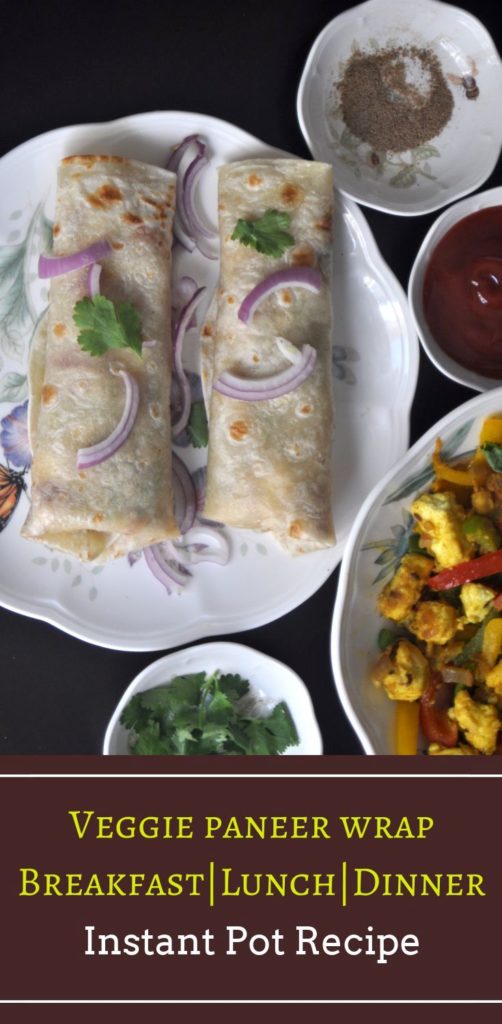 Paneer Tortilla Wrap | Veg Paneer Roll - Culinary Shades