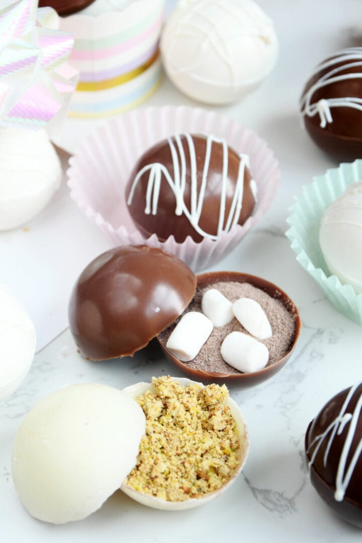 Hot Cocoa Bombs (2 Ways) - Culinary Shades