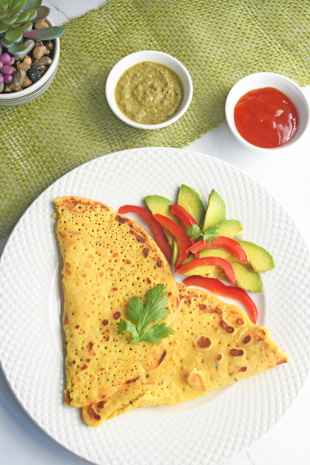 Indian Chickpea Flour Pancakes (Besan Chilla) - Culinary Shades